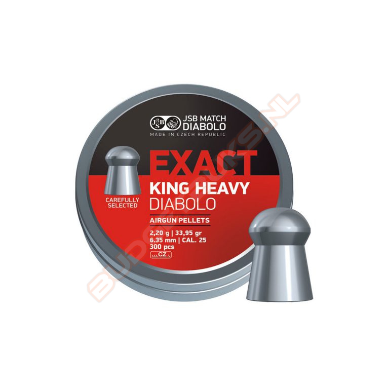 JSB Exact King Heavy Diabolo 6,35 mm 300 Stuks - BudgetBuks
